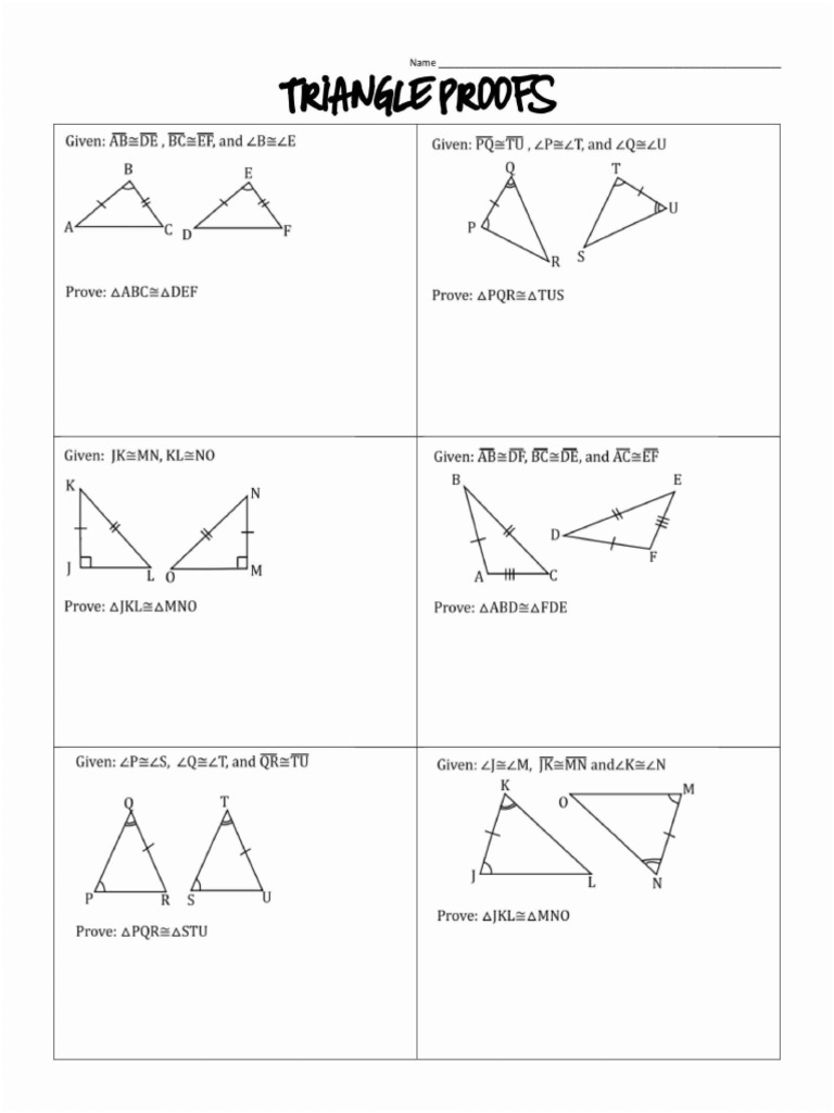 Congruent Triangle Proofs | PDF