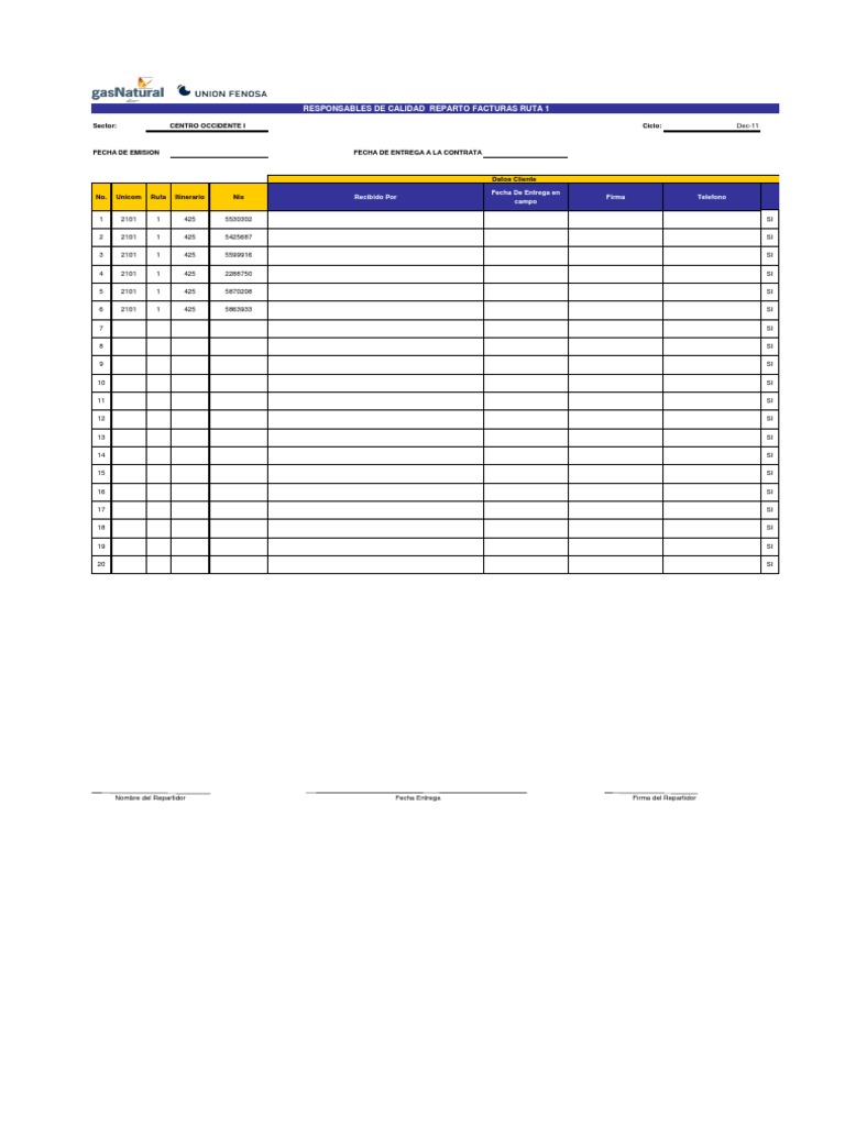 Formato Acuse de Entrega Facturas 425 | PDF