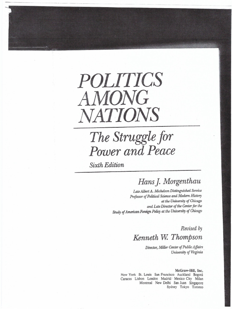 Hans Morgenthau, Politics Among Nations | PDF