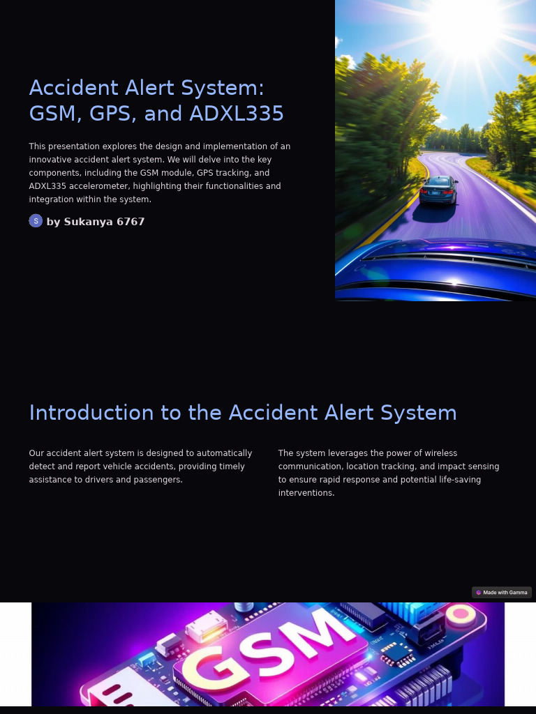 Accident Alert System GSM GPS and ADXL335 | PDF | Global Positioning ...