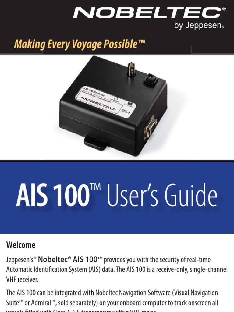 AIS 100 User Guide | PDF | Navigation | Entertainment (General)
