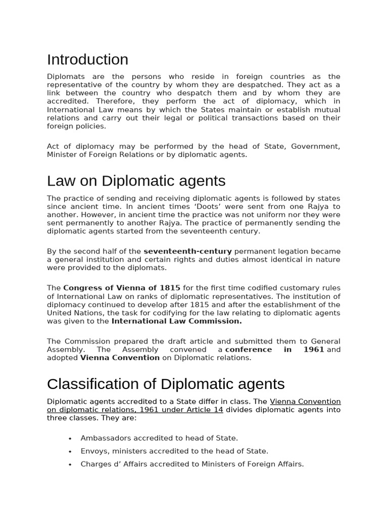 Understanding Diplomatic Envoys | PDF | Diplomatic Rank | Diplomacy