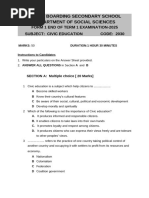 Form 2 Civic Education Overview | PDF
