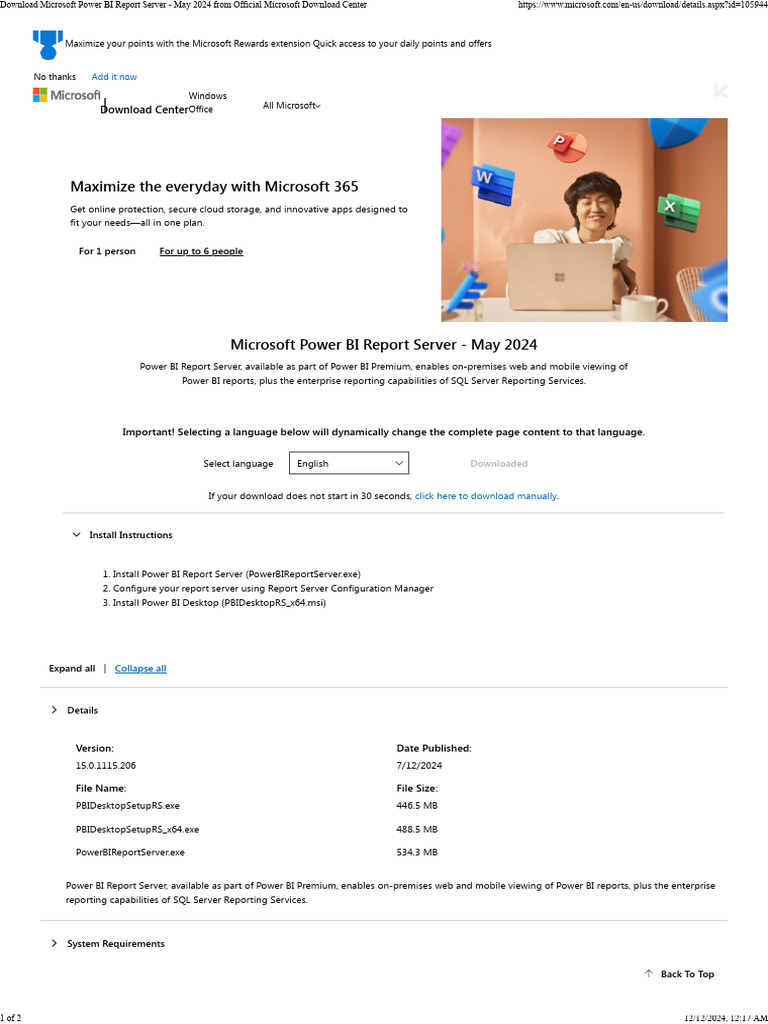 Power BI Report Server May 2024 Download | PDF | Microsoft | World Wide Web