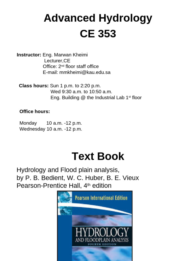Lecture - 2 - Hydrologic Cycle | PDF | Hydrology | Environment