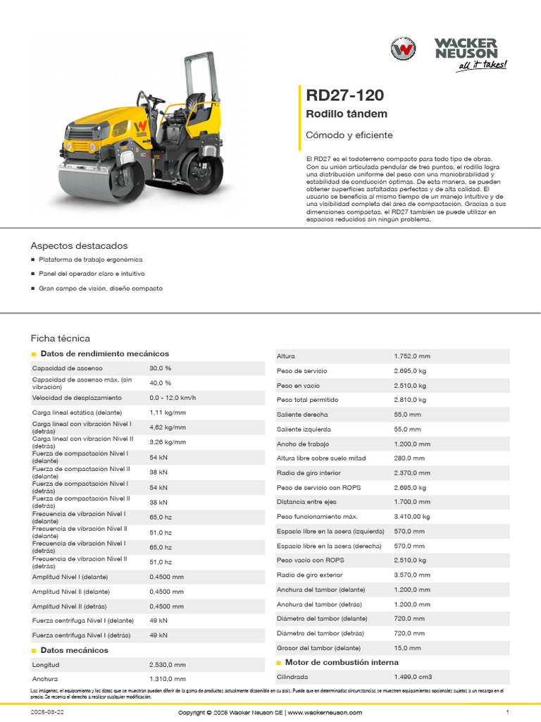 Rodillo RD27-120 | PDF