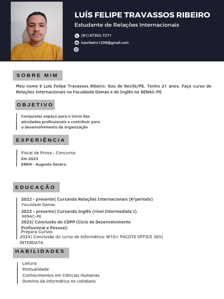 Currículo - Luís Felipe | PDF