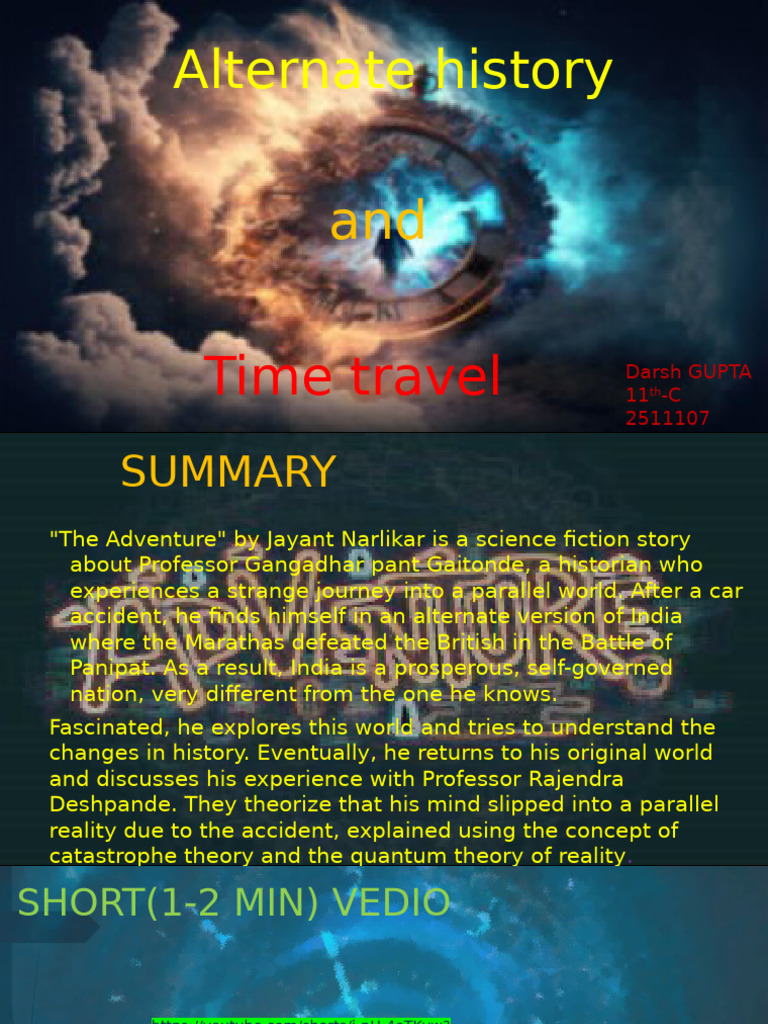 Alternate History and Time Travel Project Clss 11th Darsh Gupta | PDF