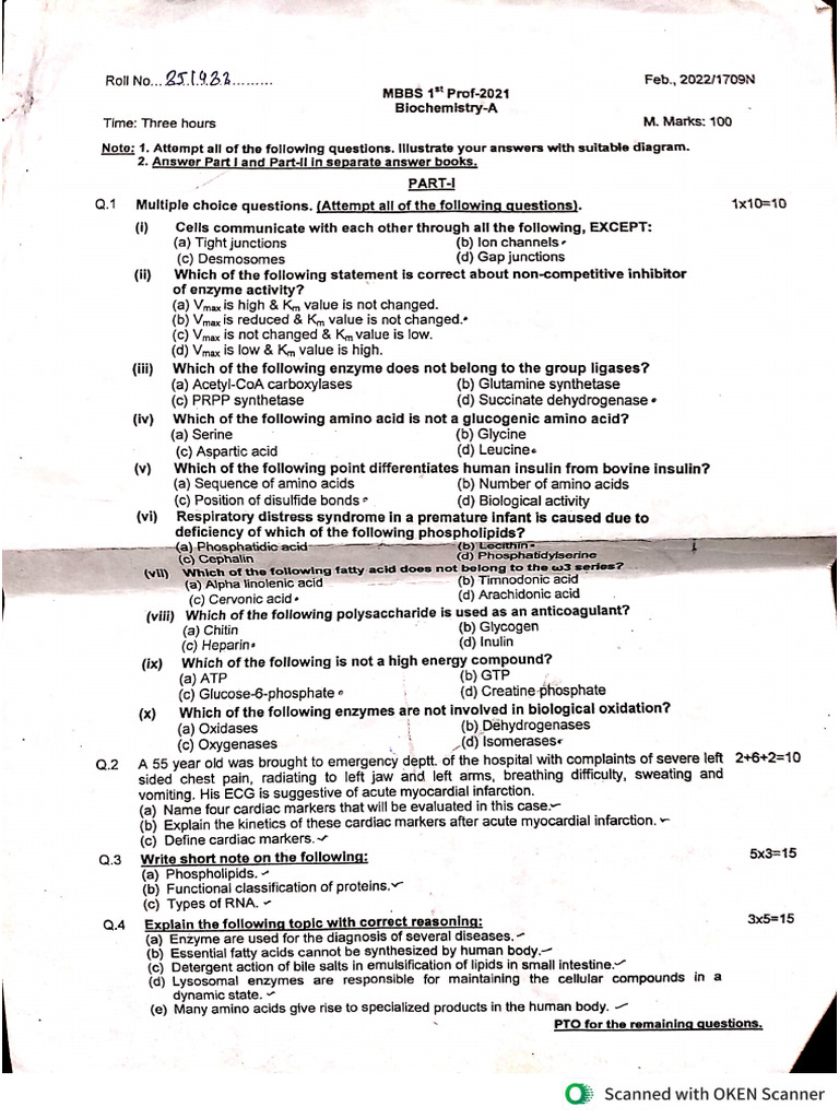 Pyqp Biochemistry | PDF