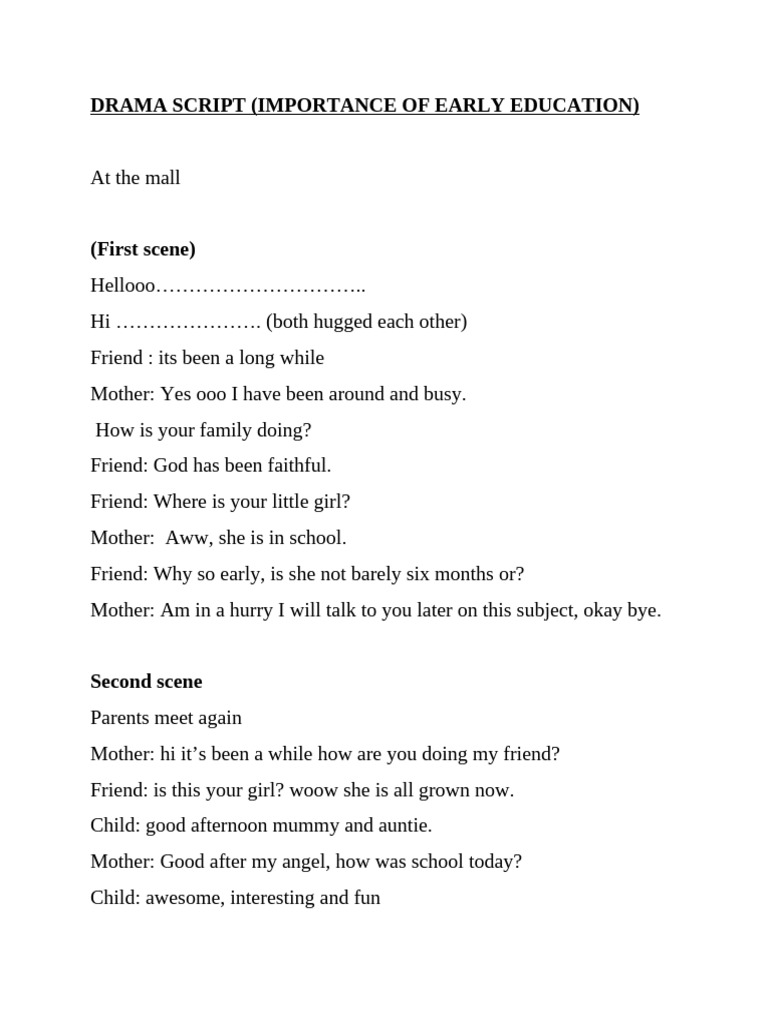 Drama Script | PDF