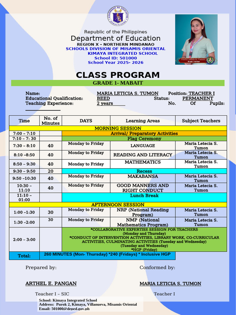 Kimaya Integrated School Class Program 2025 | PDF | Human Communication ...