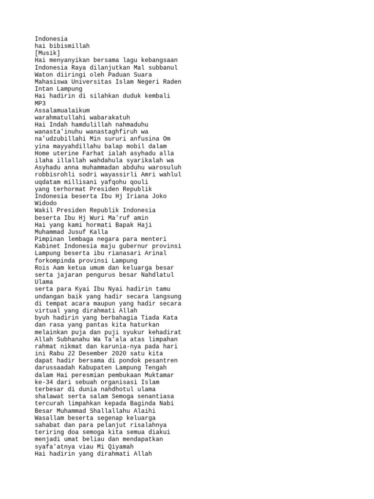 Contoh MC Acara Formal - Pembawa Acara Formal (Duet Putra Putri) | PDF