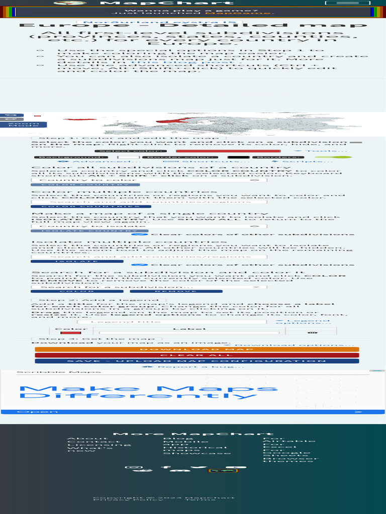 Europe - Detailed MapChart | PDF | Computing | Software