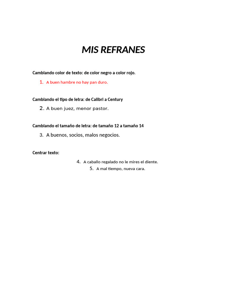 Refranes y Prácticas de Formato en PC | PDF