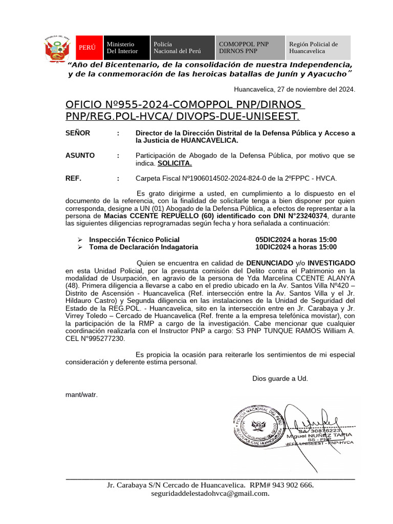 Oficio. Solicita | PDF | Gobierno | Seguridad nacional