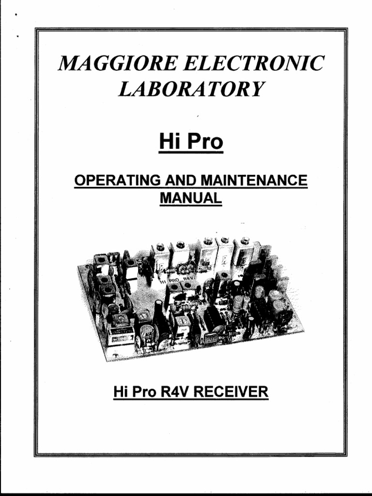 Maggiore r4v VHF Receiver | PDF