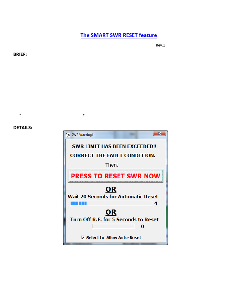 Technote 116 Smart Reset Feature | PDF