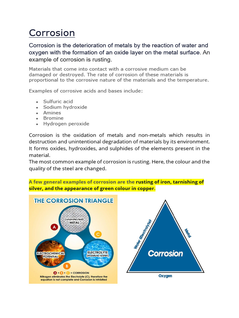 Corrosive Substances and pH Levels | PDF | Corrosion | Rust