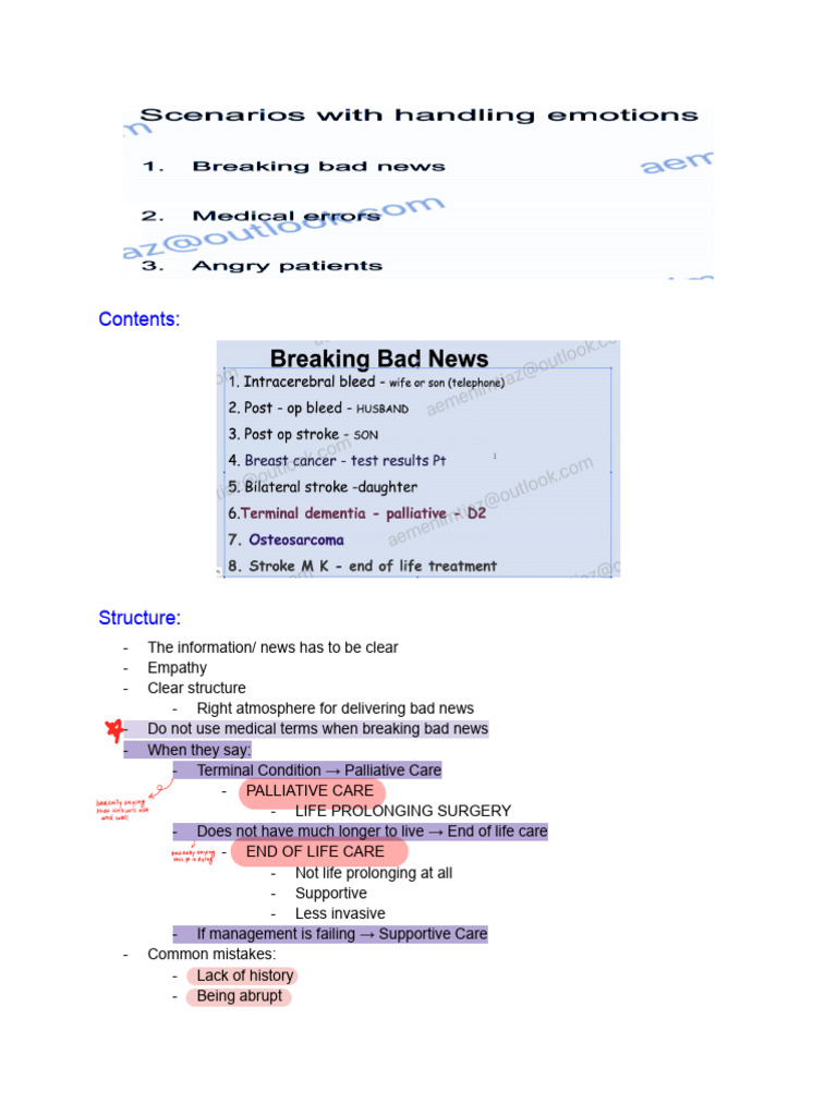 Dr. Lovaan: Breaking Bad News Strategies | PDF | Stroke | Breast Cancer
