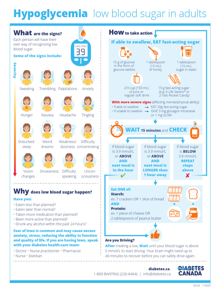 Hypoglycemia Low Blood Sugar in Adults | PDF | Hypoglycemia | Endocrine ...