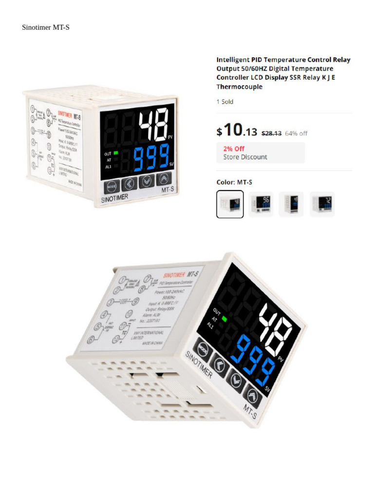 Sinotimer Temperature Controller For Website | PDF | Thermocouple | Relay
