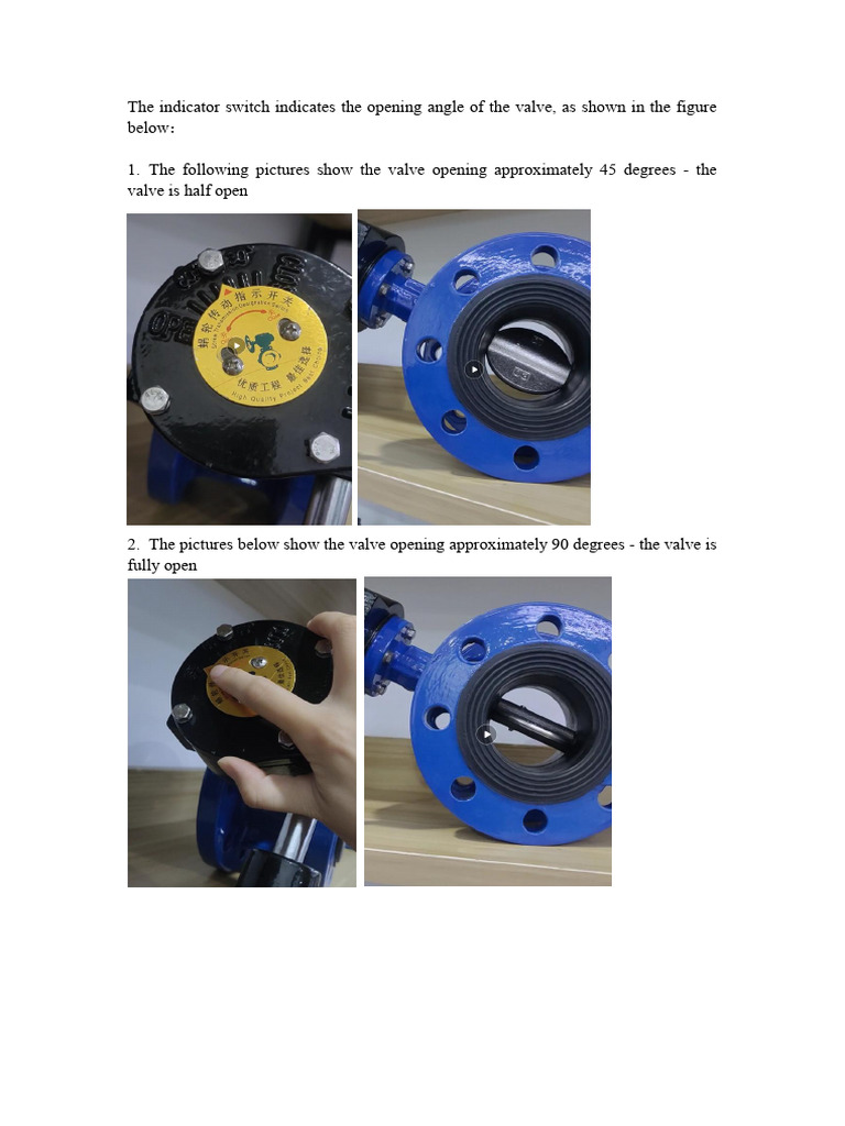Valve Opening Angle Indicator Guide | PDF