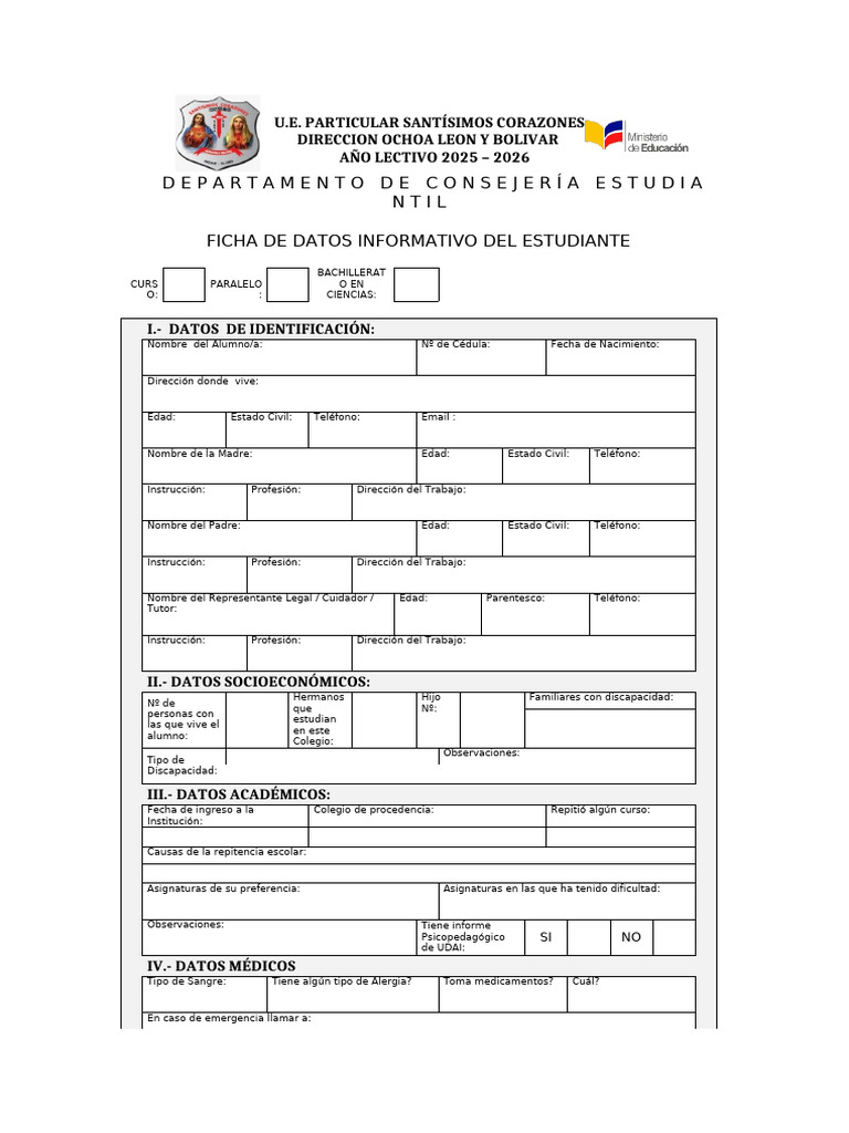 Ficha de Datos | PDF