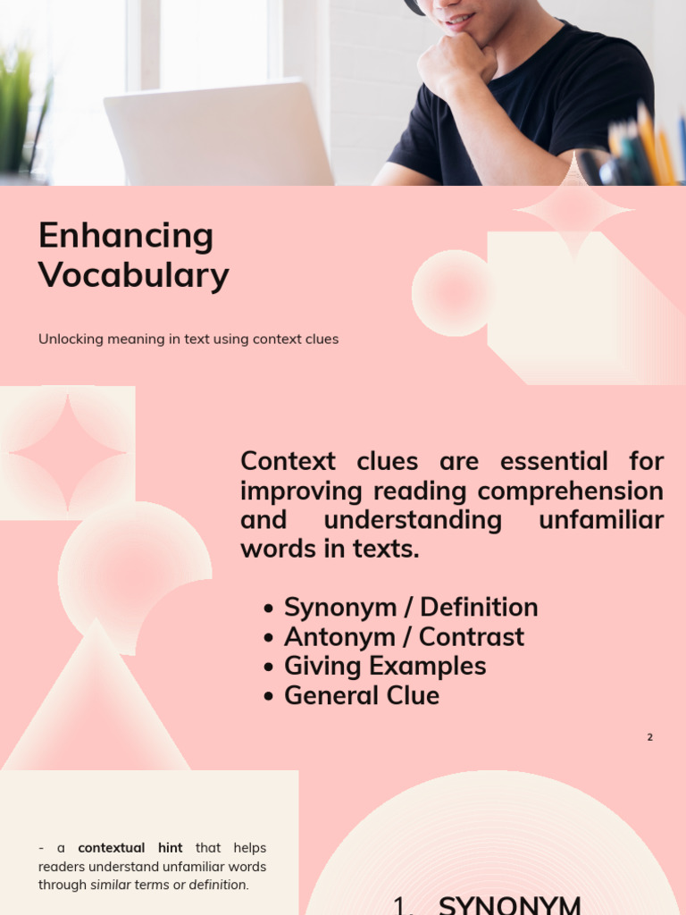 EAPP 12 Enhancing Vocabulary Context Clues | PDF | Reading Comprehension | Writing