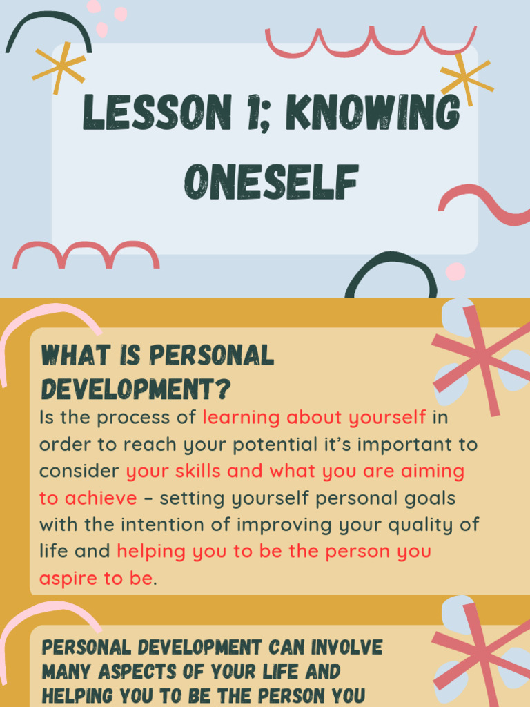 Copy of Perdev 1 Knowing One Self | PDF