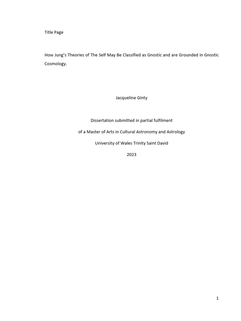 Gnostic Inner Illumination and Carl Jung's Individuation" (1992) | PDF ...