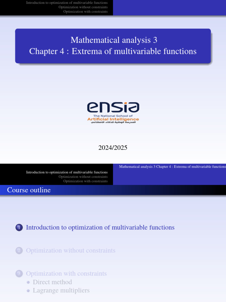 Extrema of Multivariable Functions | PDF | Mathematical Optimization | Mathematics Of Computing