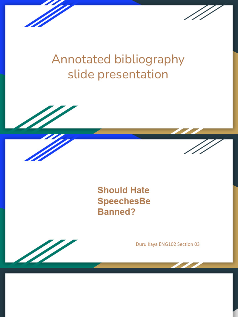ENG102 Unit 1 Lesson 7 Annotated Bibliography Presentation | PDF