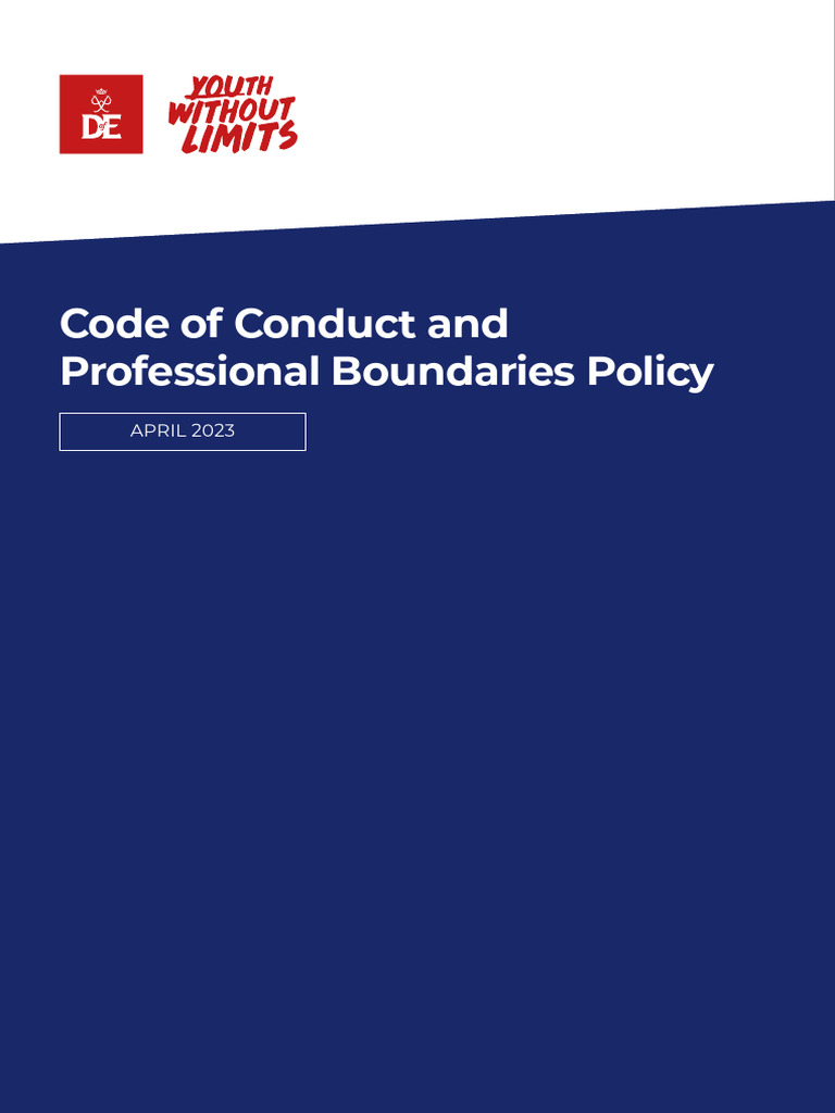 DofE Code of Conduct Policy 2023 | PDF | Justice | Crime & Violence