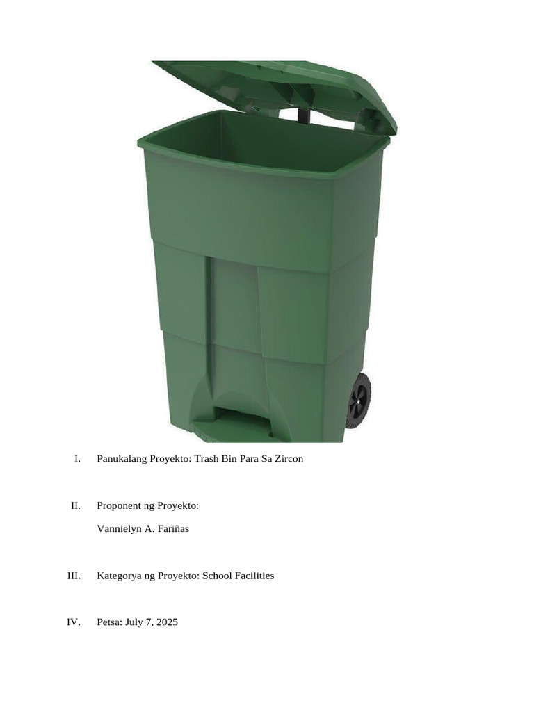 Vannielyn Project Trash Bin | PDF