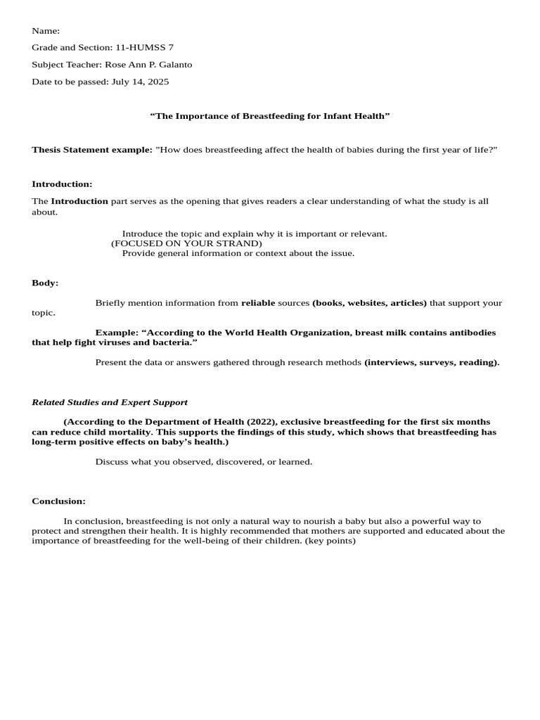 Format Baby Research | PDF