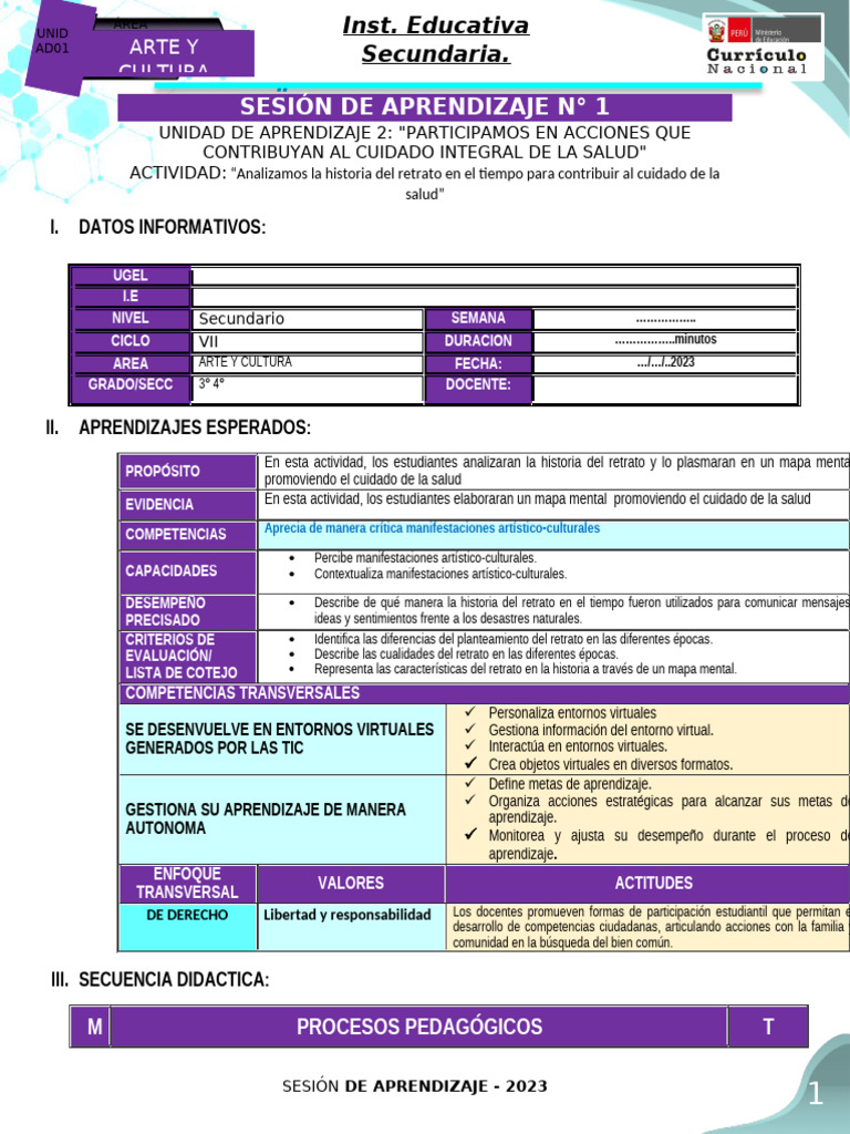 3° 4° Ses Act 01-Ayc-U2 | PDF | Aprendizaje | Maestros