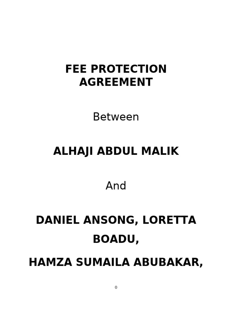 Fee Protection Agreement - Gold Transaction | PDF | Indemnity | Private Law