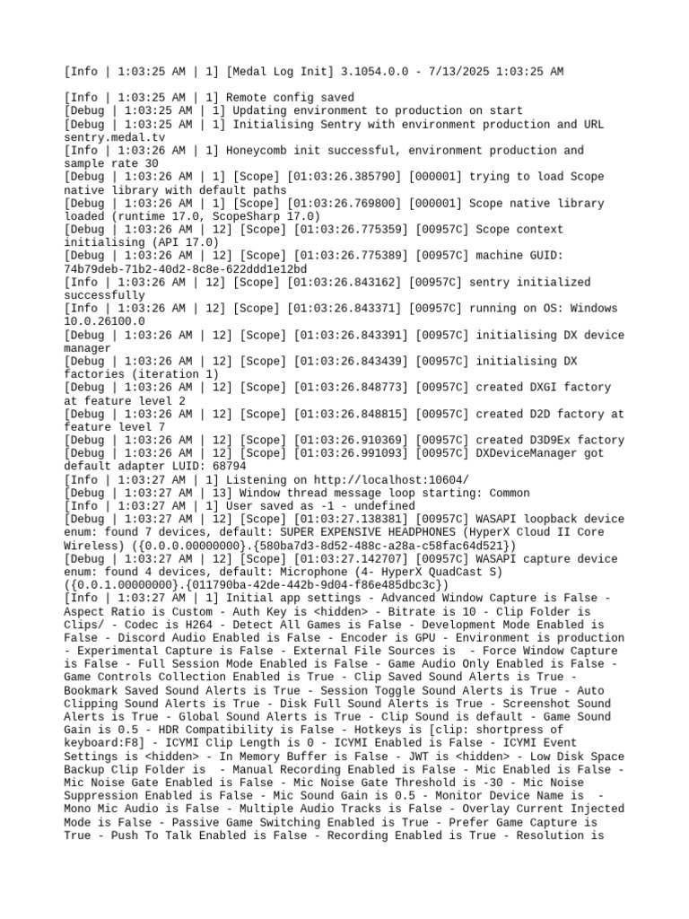Medal Log 20250713 | PDF | Computer Architecture | Computer Hardware
