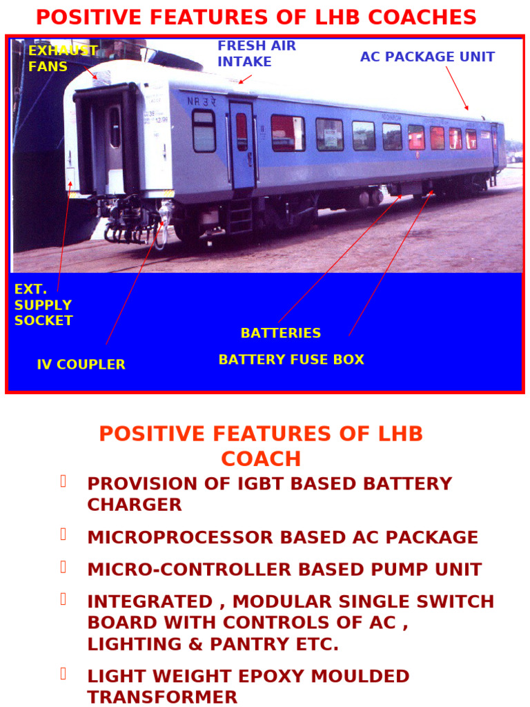 LHB Salient Features Electrical | PDF | Electrical Connector | Fuse ...