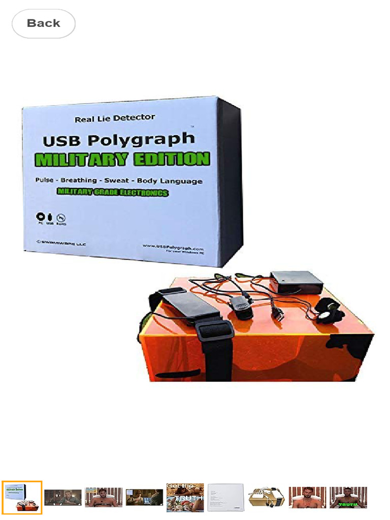 USB Polygraph 3 Military Edition - Professional Lie Detection Machine ...