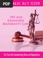 105-Day Expanded Maternity Leave Act | PDF | Parental Leave | Welfare