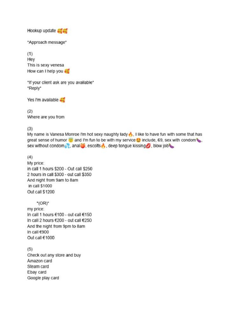 Hookup Format | PDF