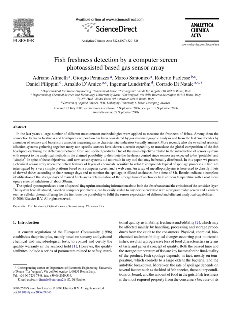 Fish Freshness Detection by A Computer S | PDF | Principal Component ...