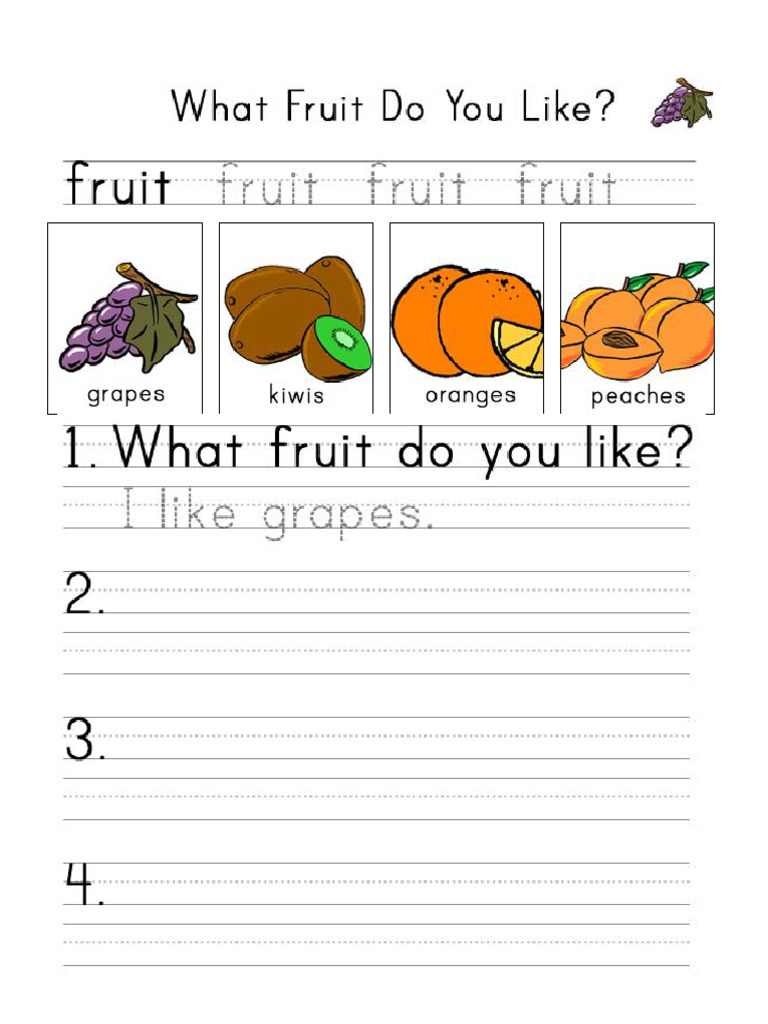 What Fruit Do You Like 2 | PDF