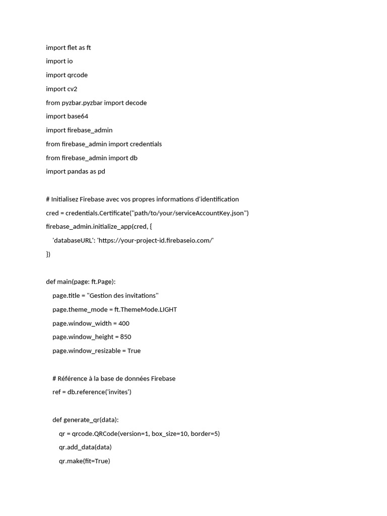 Code App Mobil Flet Firebase Excel | PDF | Qr Code | Computer Data