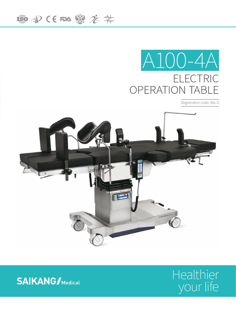 A100-4A Electric Surgical Table Features | PDF | Sterilization ...