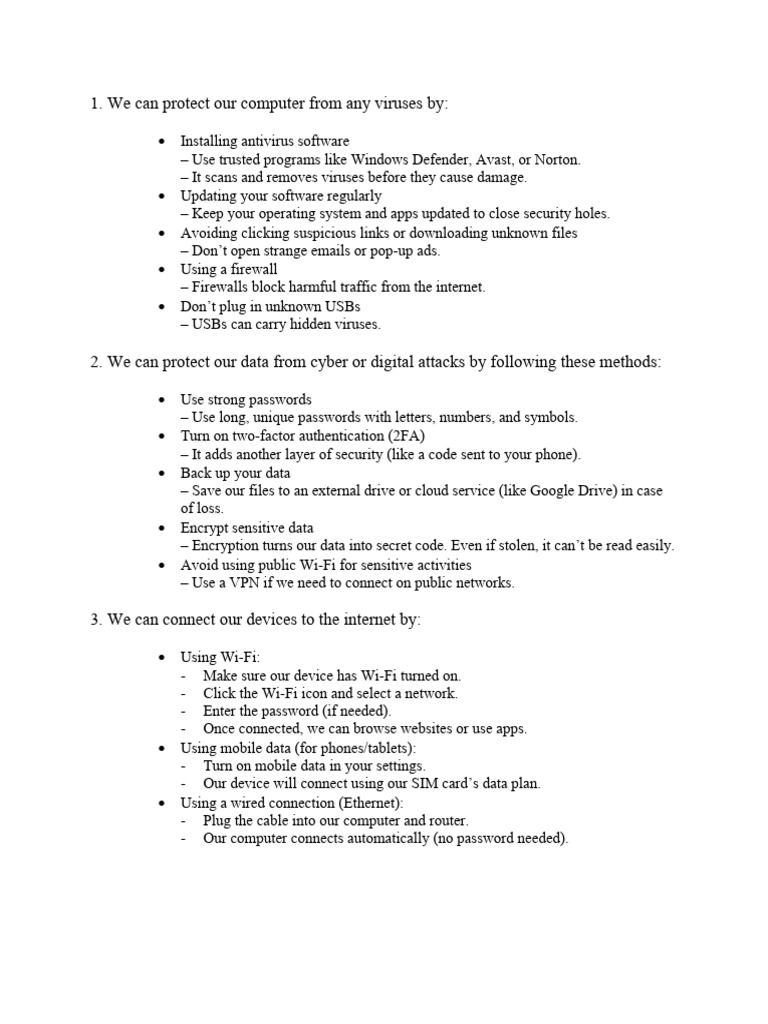 Computer and Data Security Tips | PDF