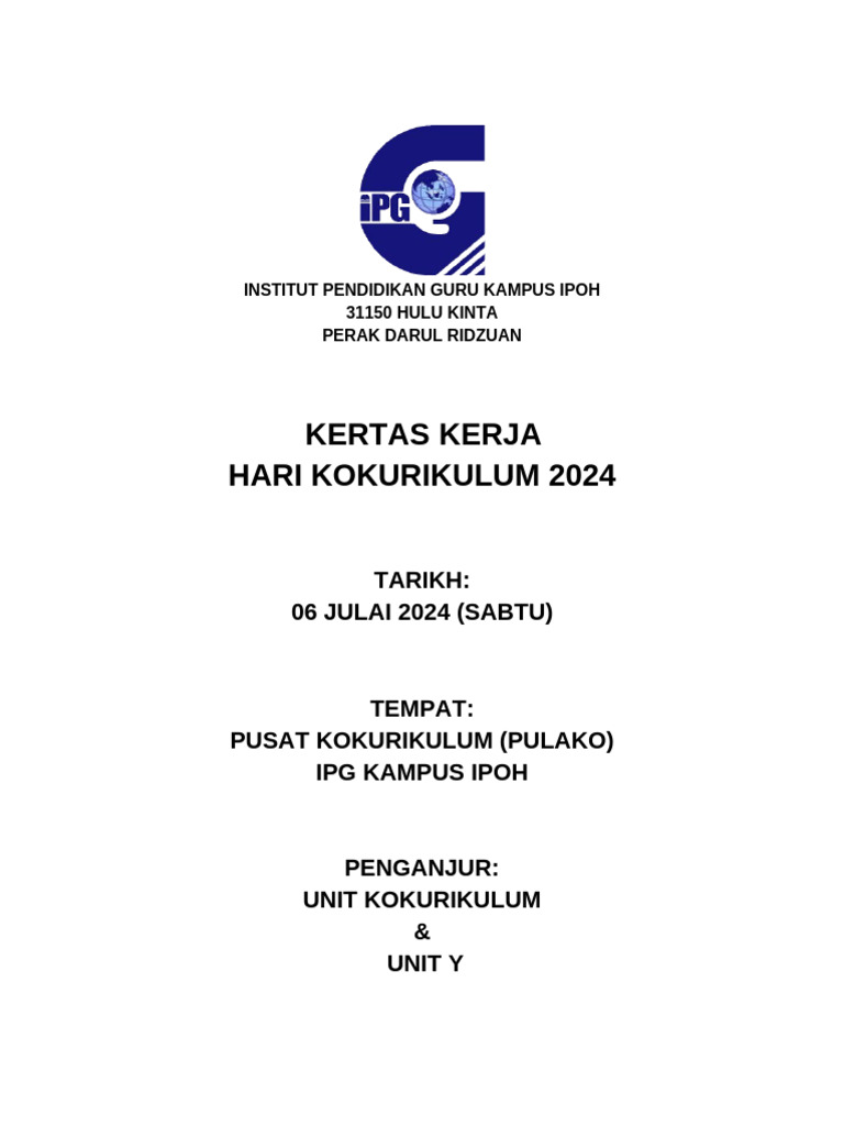Kertas Kerja Hari KoKo 2024 | PDF