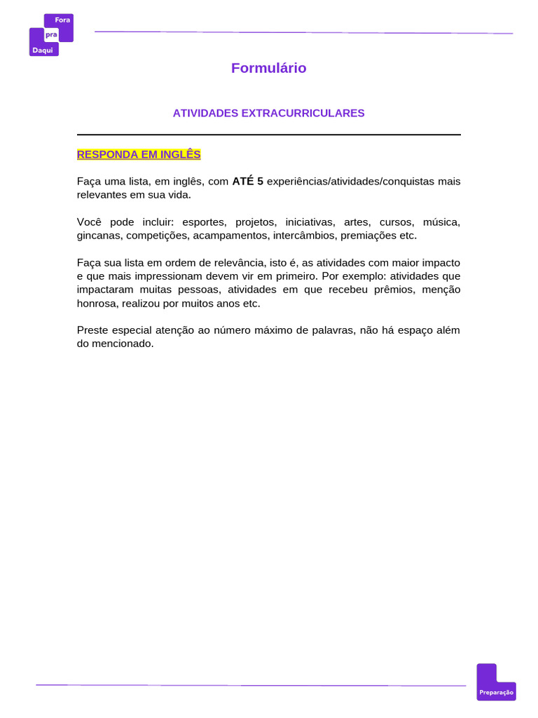 Formulário AECs Modelo | PDF