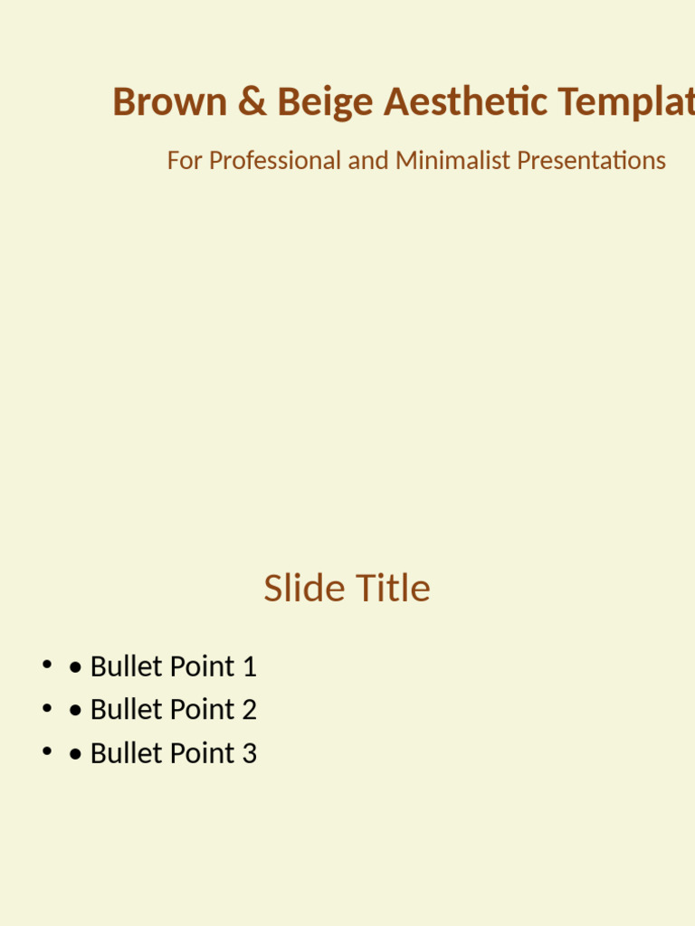 Aesthetic Brown Beige Template | PDF